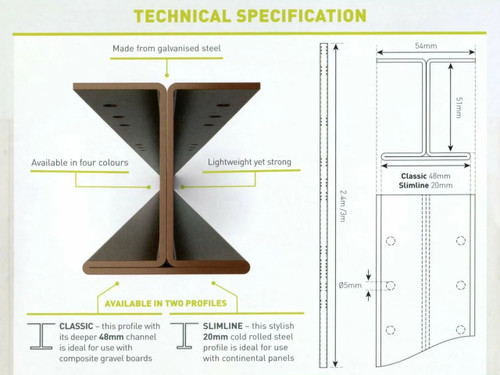 Durapost Galvanized Steel Fence Post - Garden Fencing
