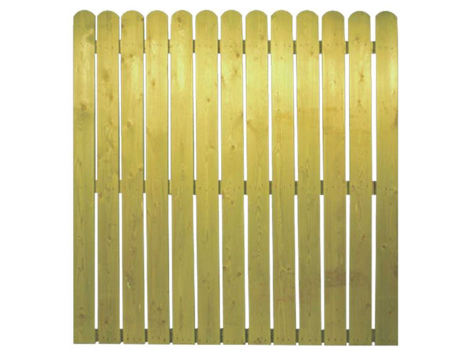 Round Top Fence Panel - Garden Fencing