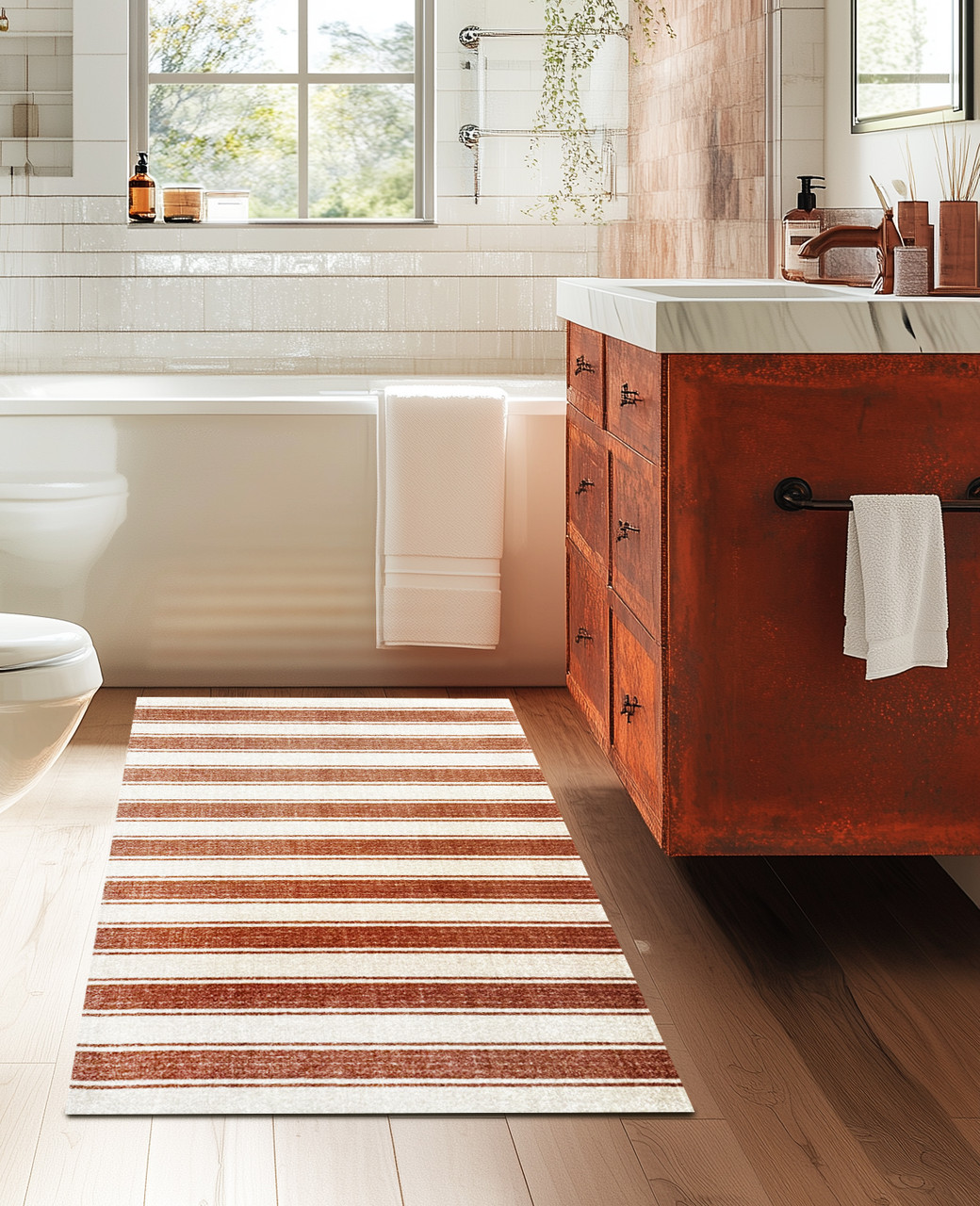 Boho Stripes Rust - Cape Cod Doormats