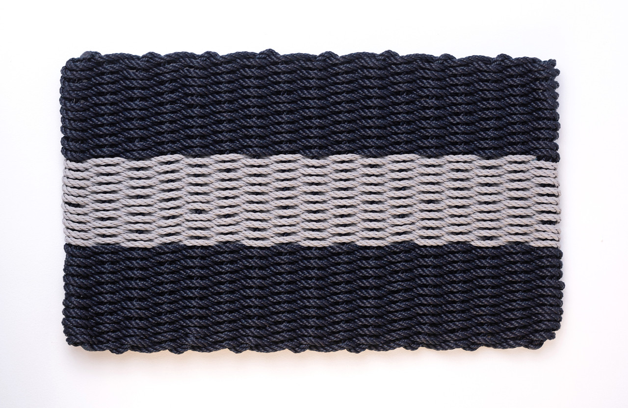 3-Stripes Dark Navy/Gray/Dark Navy - Cape Cod Doormats