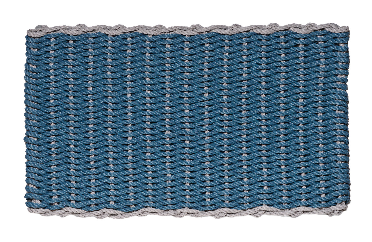 Border - Federal Blue with Gray - Cape Cod Doormats