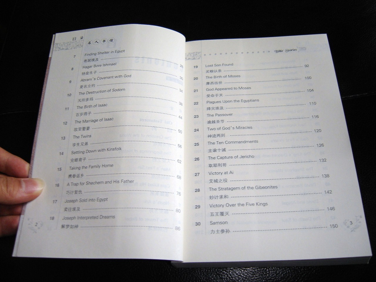4 Full Color Sunday School Bible Maps - English-Chinese
