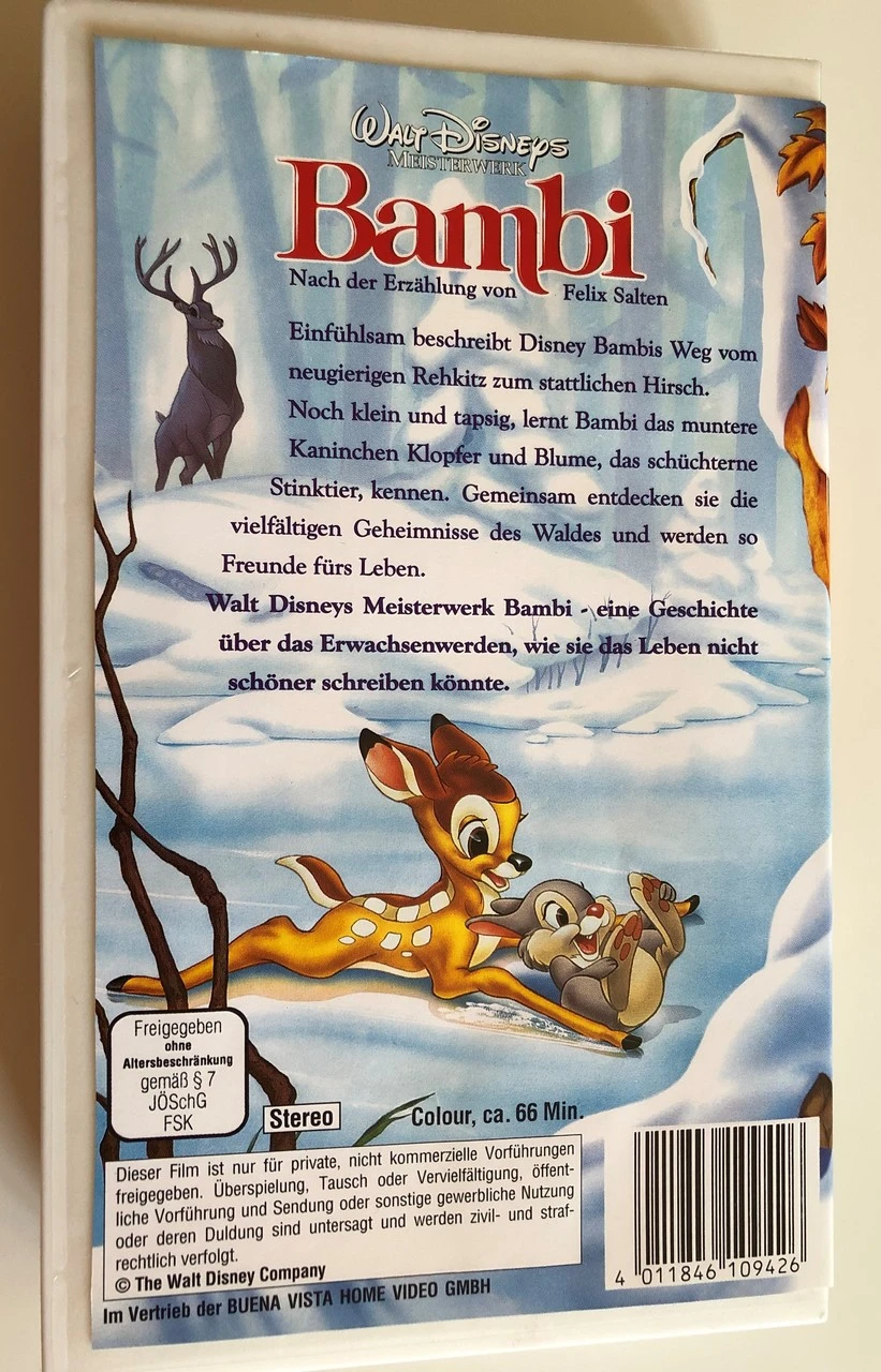 Bambi VHS 1942 / Walt Disney Meisterwerk