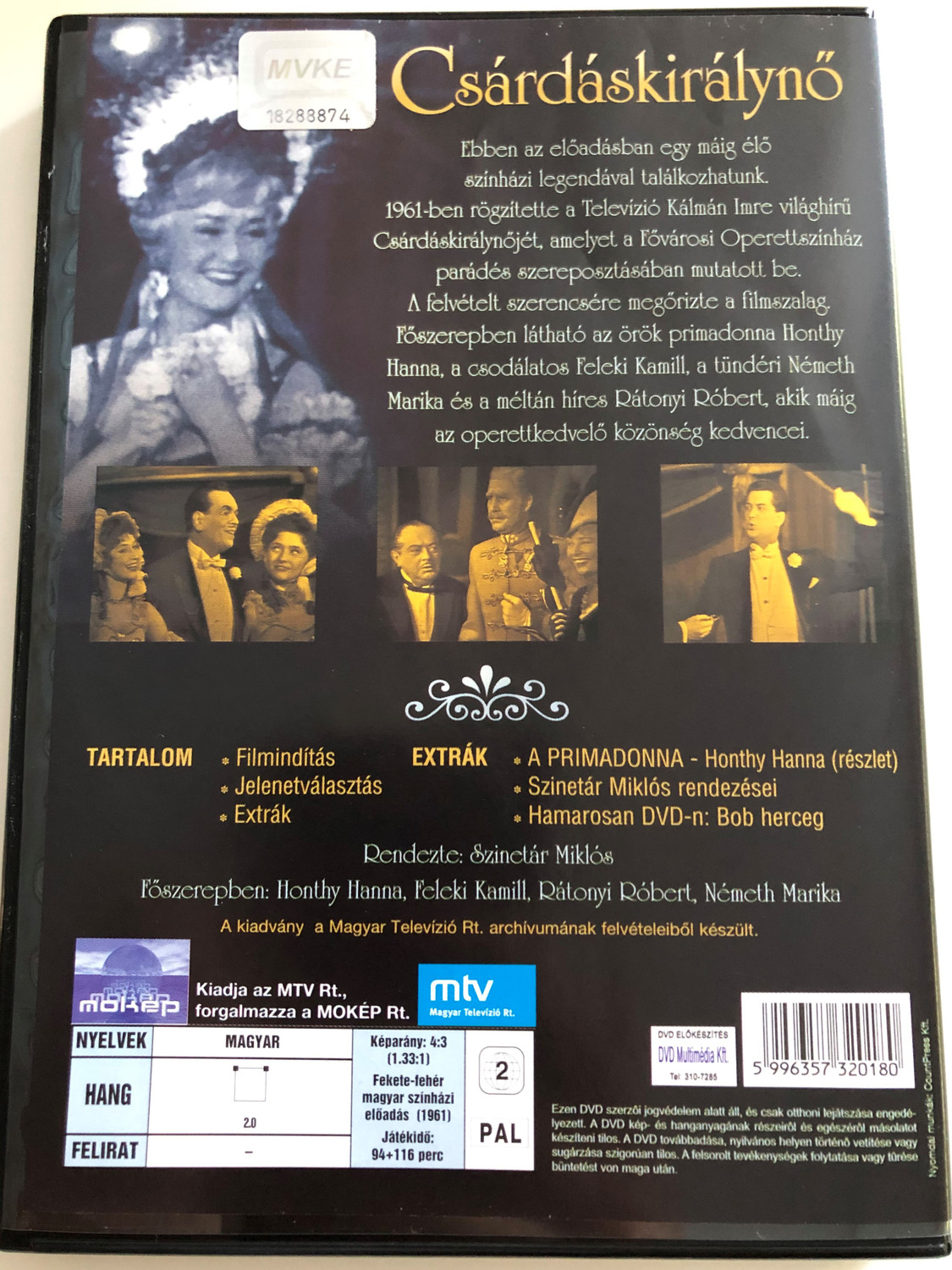 Csárdáskirálynő DVD 1971 The Csárdás Princess / 2 DVD edition ...