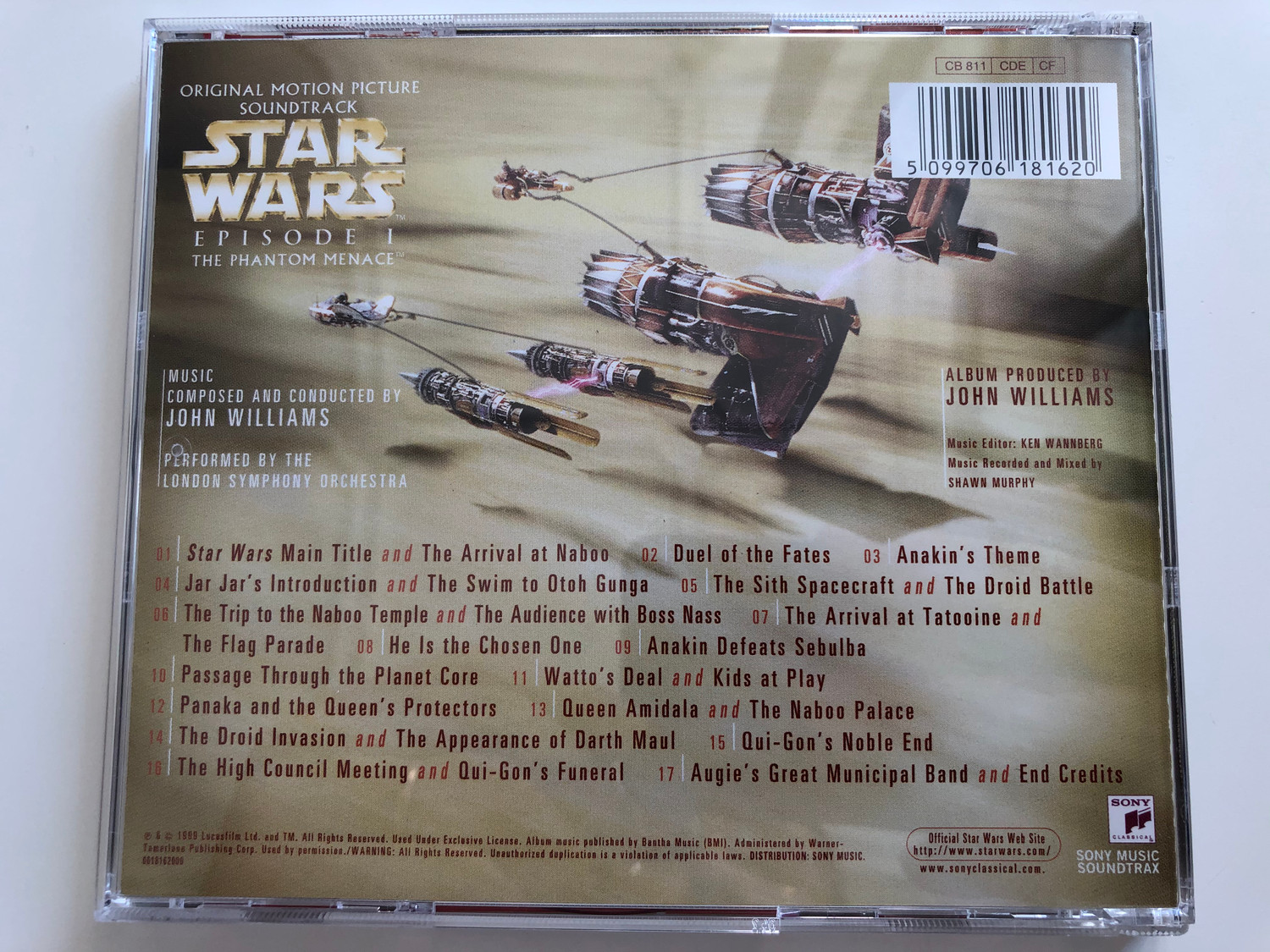 Original Motion Picture Soundtrack / Star Wars - Episode I: The Phantom ...