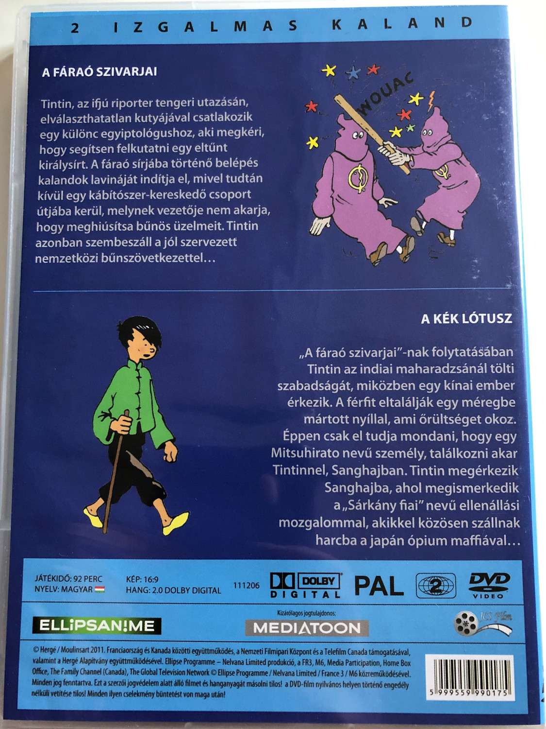 The Adventures of Tintin - 2 Exciting Adventures DVD - Hungarian
