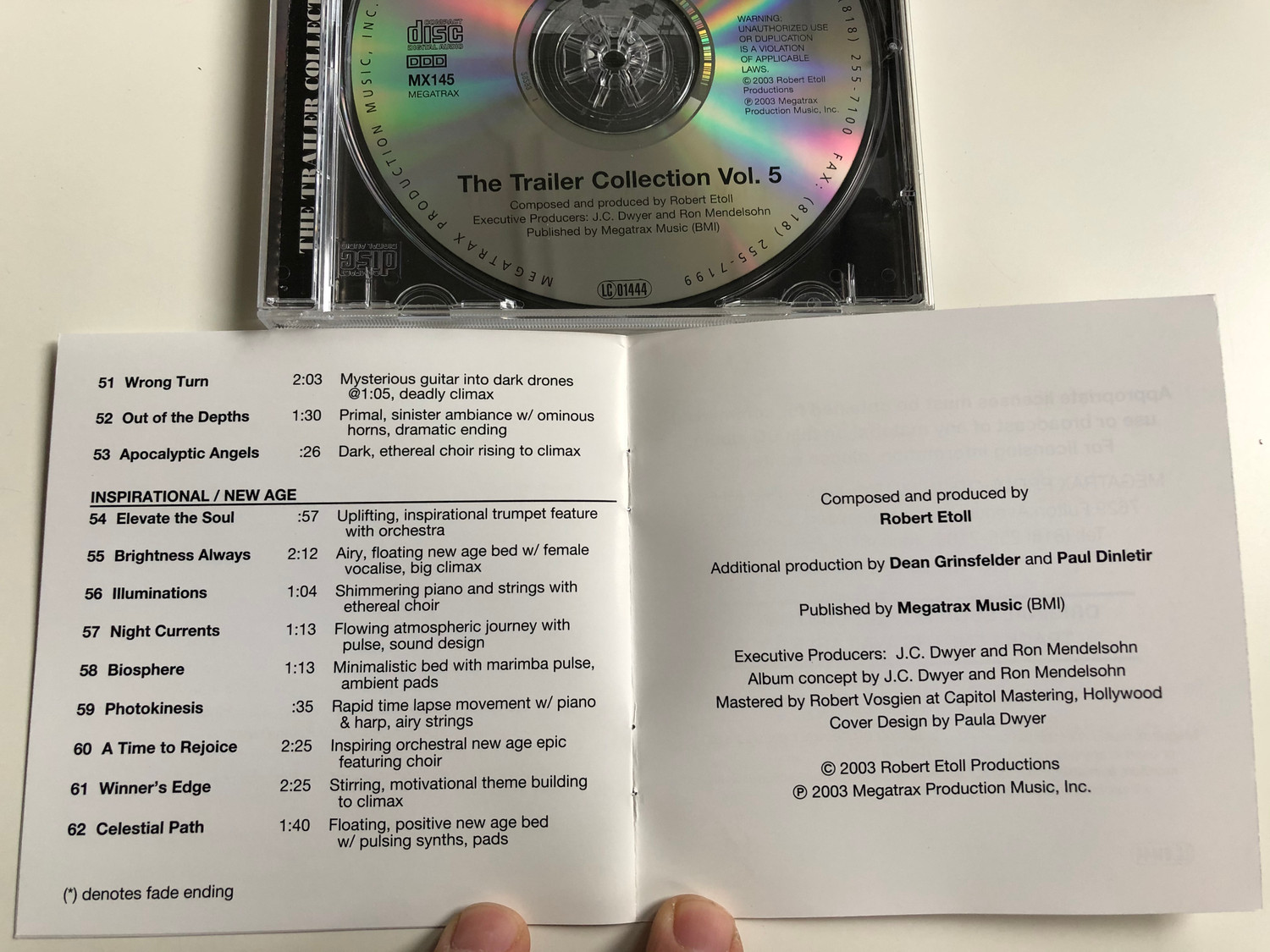 The Trailer Collection Vol. 5 / Megatrax Production Audio CD 2003 ...