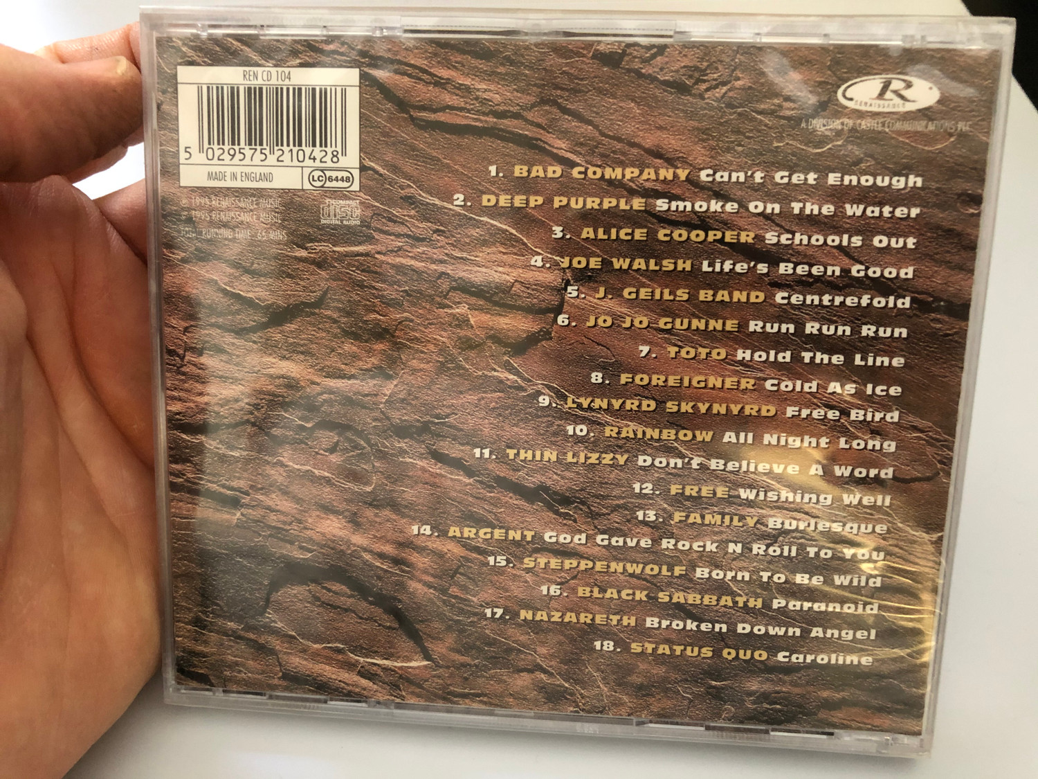 18 Rock Classics - Rock Of Ages / Renaissance Music Audio CD 1995 / REN ...