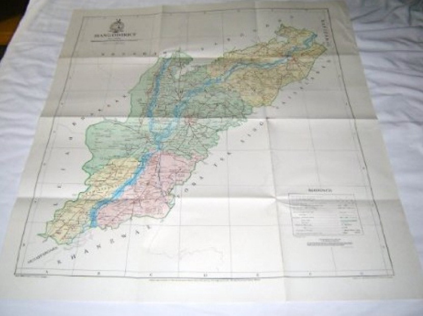 Jhang District Map Pakistan / Scale 1:200,000 / Area 8809 Square KM ...