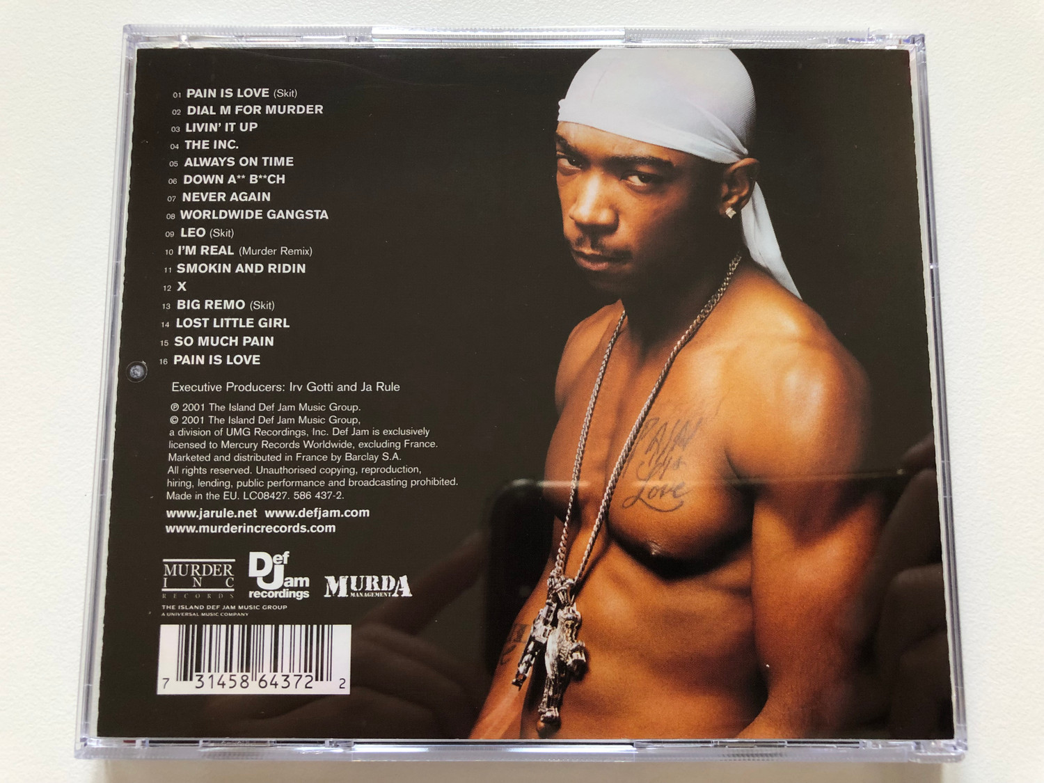 Ja Rule – Pain Is Love / Def Jam Recordings Audio CD 2001 / 586 437-2 ...