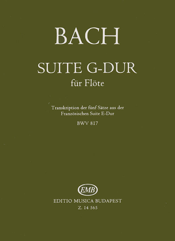 Bach French Suite BWV 817 for Solo Flute G Major