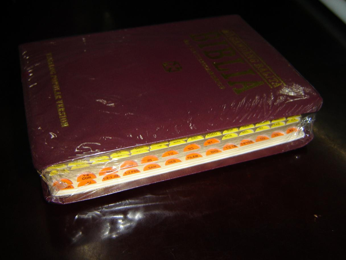 Burgundy Cover Tagalog Bible with Deuterocanonical Books