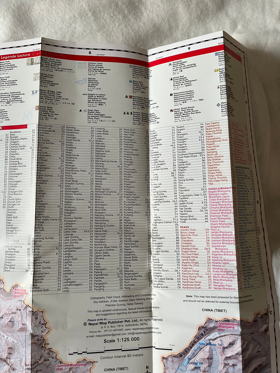 Upper and Lower Dolpa Trekking Map | Shey Phoksundo