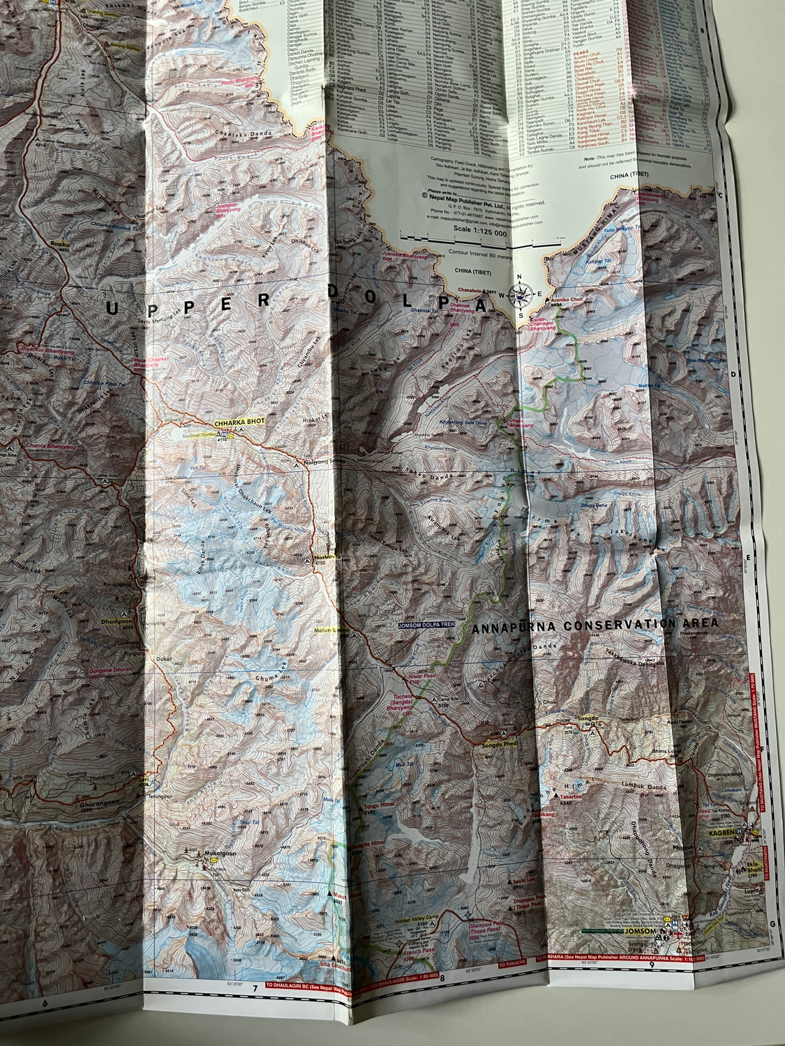 Upper and Lower Dolpa Trekking Map | Shey Phoksundo