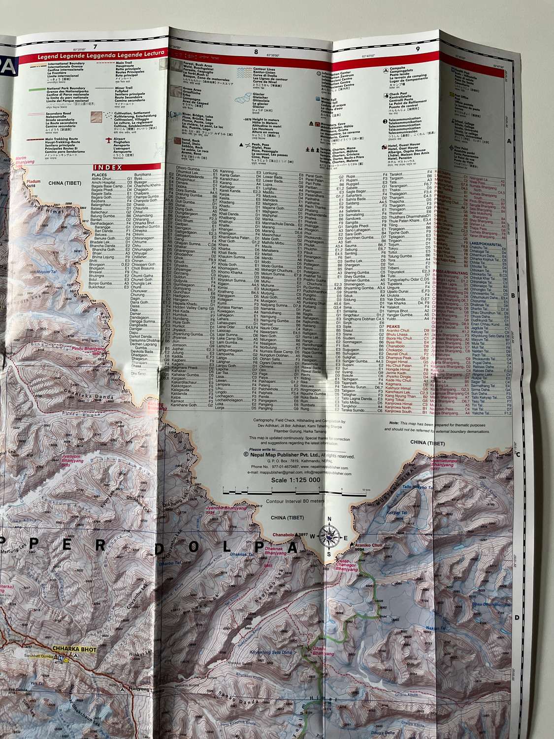 Upper and Lower Dolpa Trekking Map | Shey Phoksundo