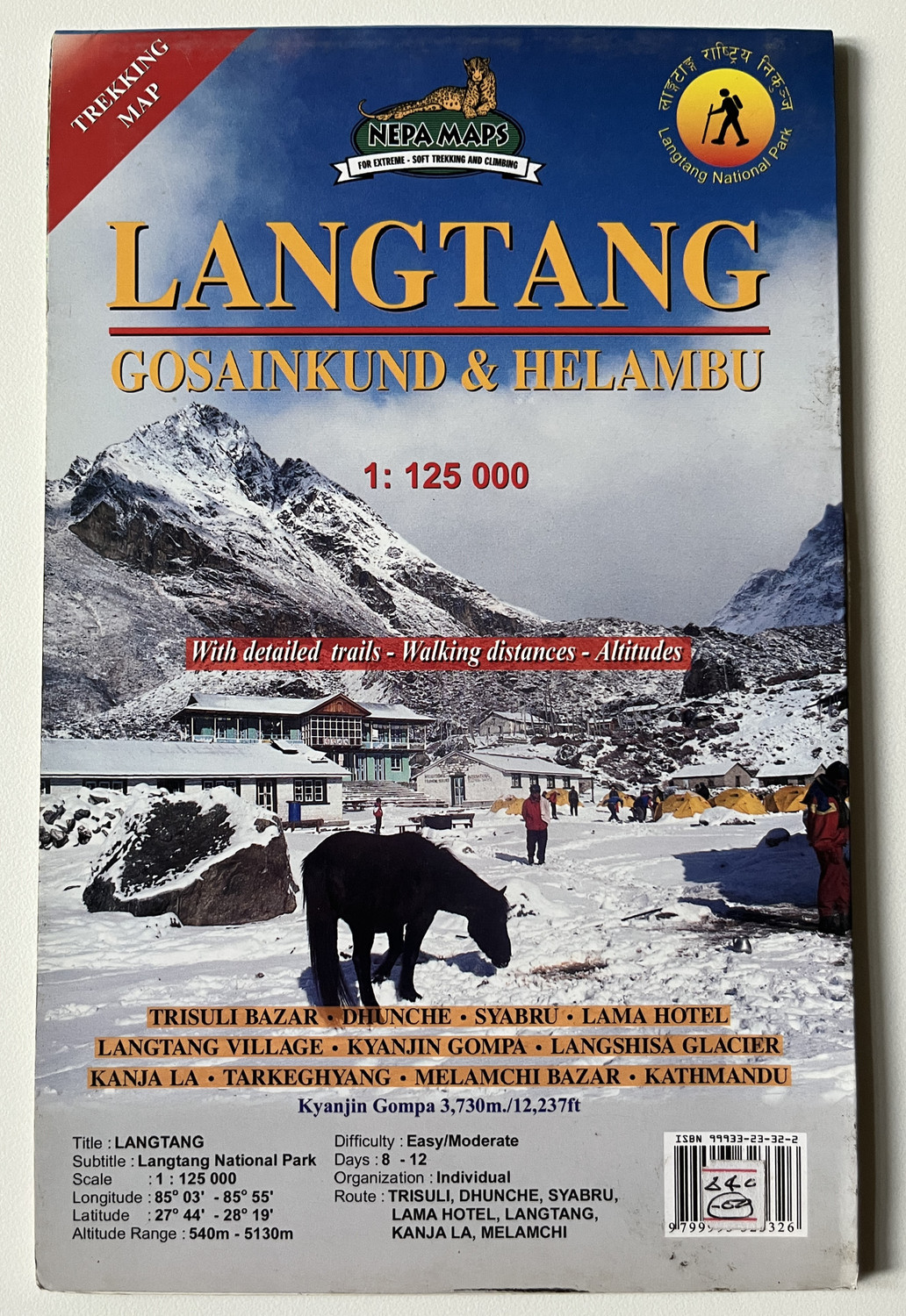LANGTANG TAMANG HERITAGE TRAIL / 1:25 000 / With detailed trails ...