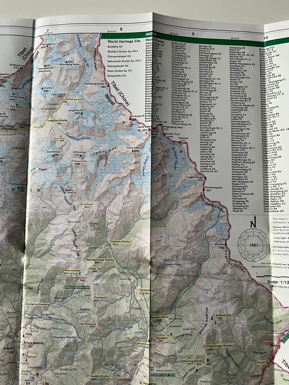 Langtang Gosainkunda & Helambu Trekking Map | 1:125,000