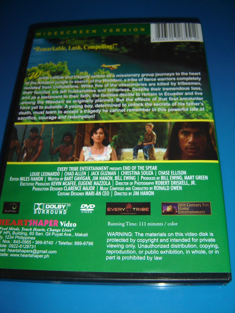 End of the Spear (DVD) Based On An Incredible True Story - Bible in My ...