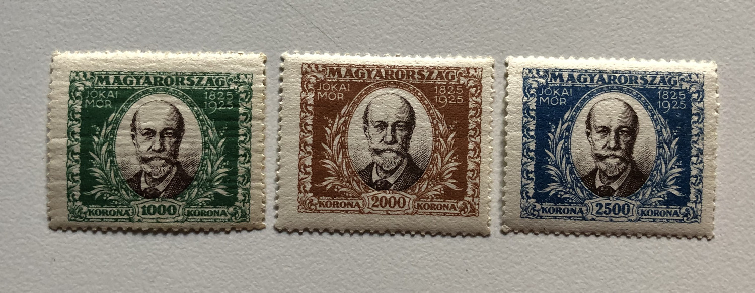 MAGYAR POSTA / MAGYARORSZAG / JOKAI MOR 1825-1925 / Retro Hungarian ...
