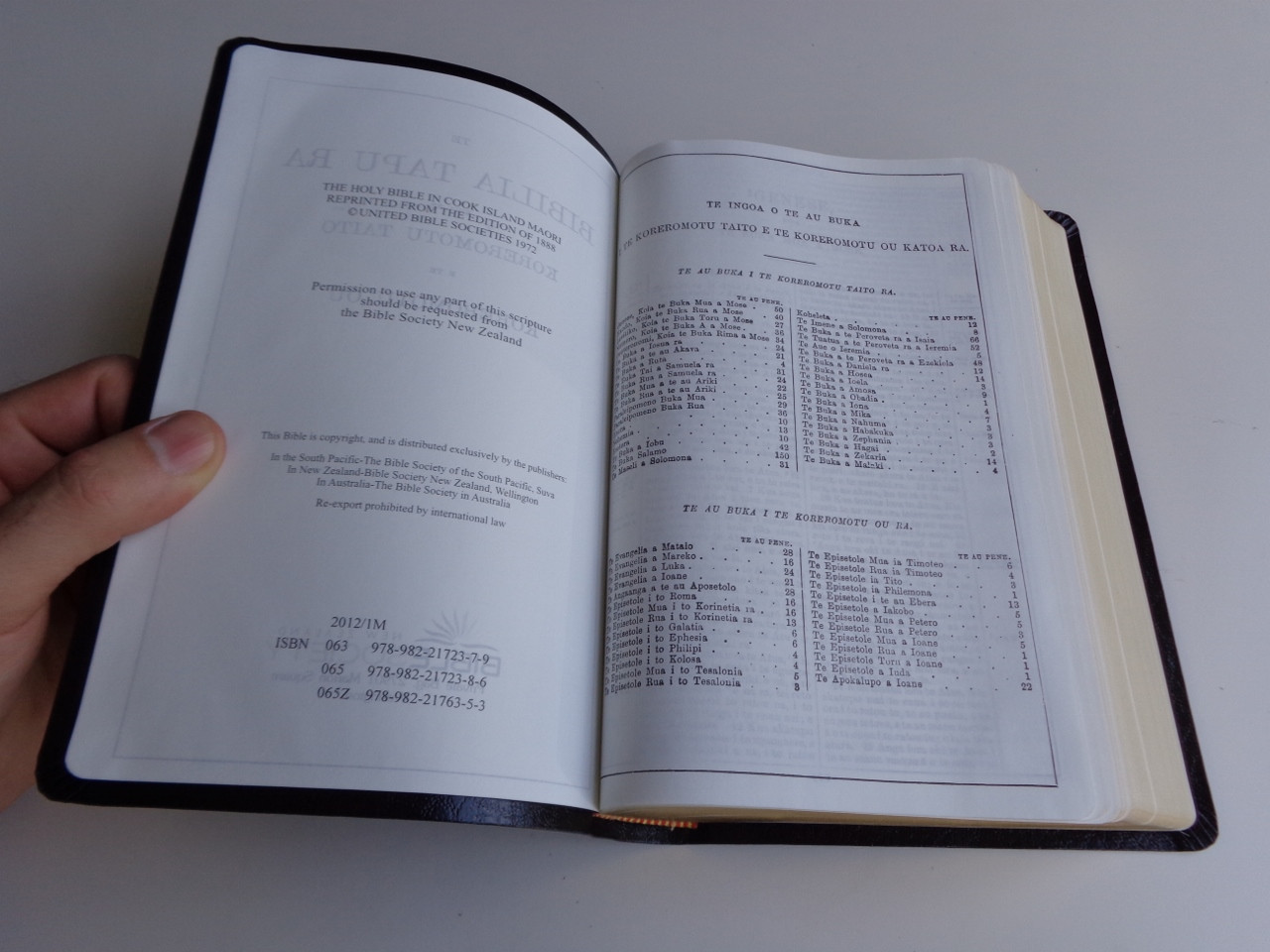 Cook Island Maori Language Bible 065 Rarotongan / Reprinted from 1888 ...