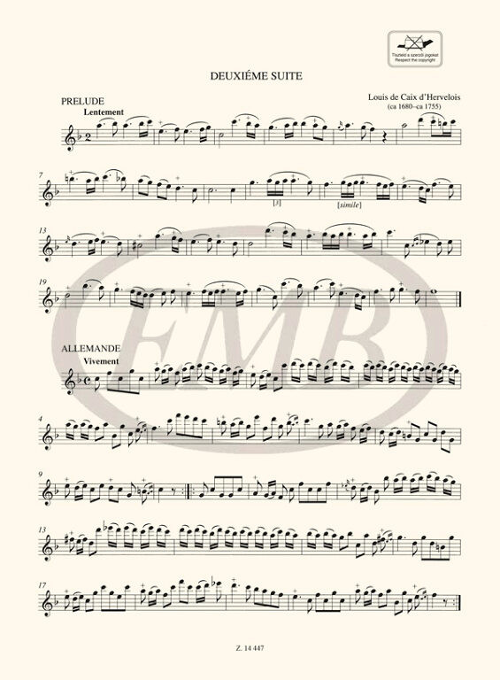 French Baroque Suites – Recorder & Continuo Score