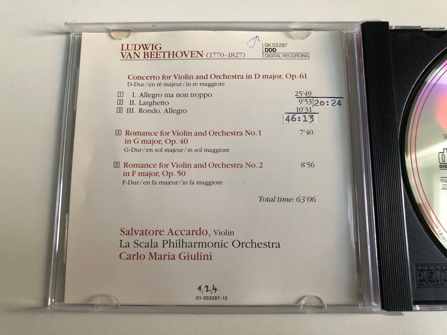 Beethoven - Violin Concerto; Romances For Violin and Orchestra (1994)