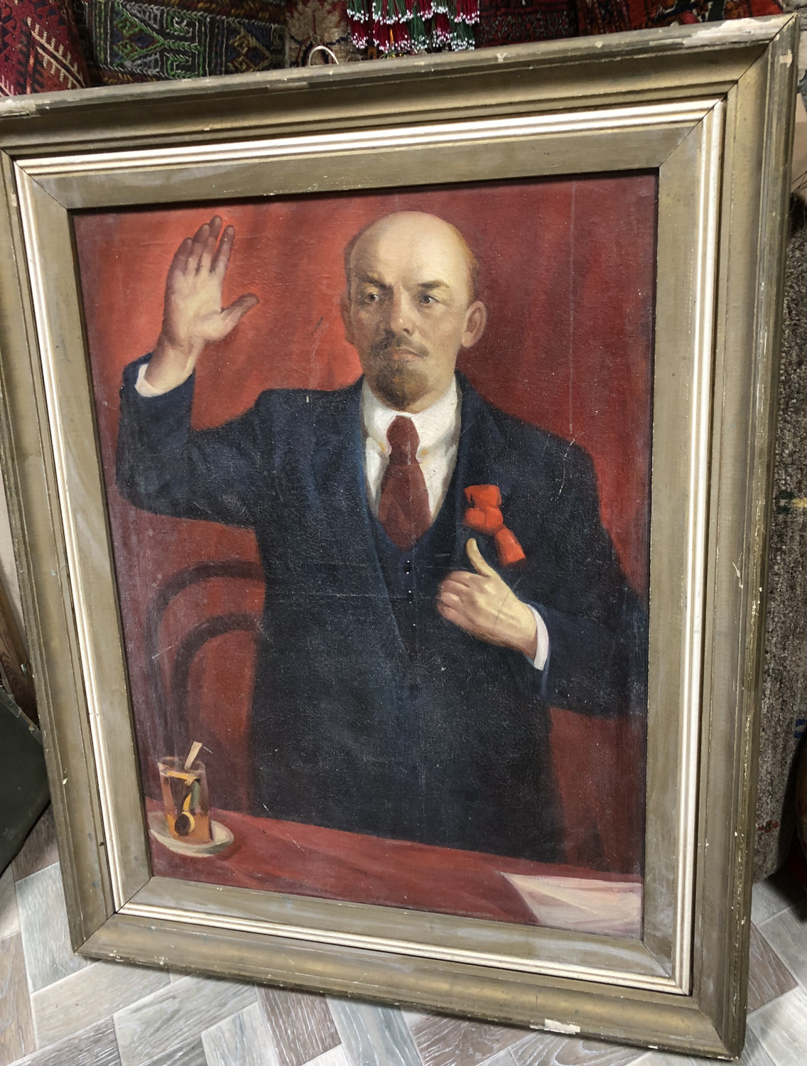 Lenin Portrait Painting (1985) – Soviet Realism Artwork