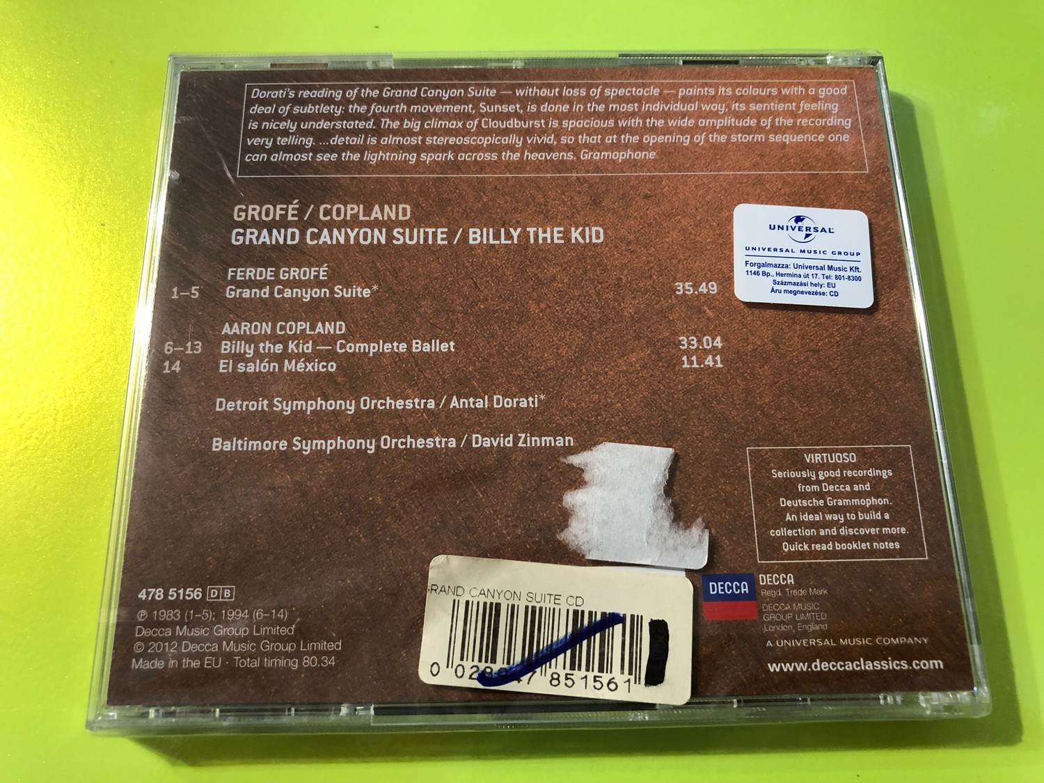 Grofé – Grand Canyon Suite / Copland – Billy the Kid