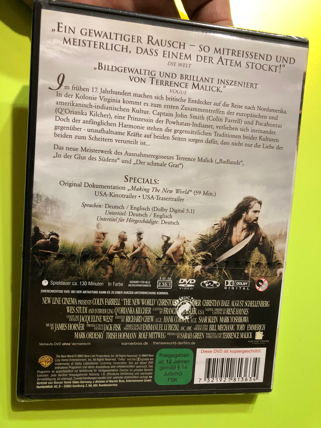 The New World (2005) DVD - Terrence Malick Epic