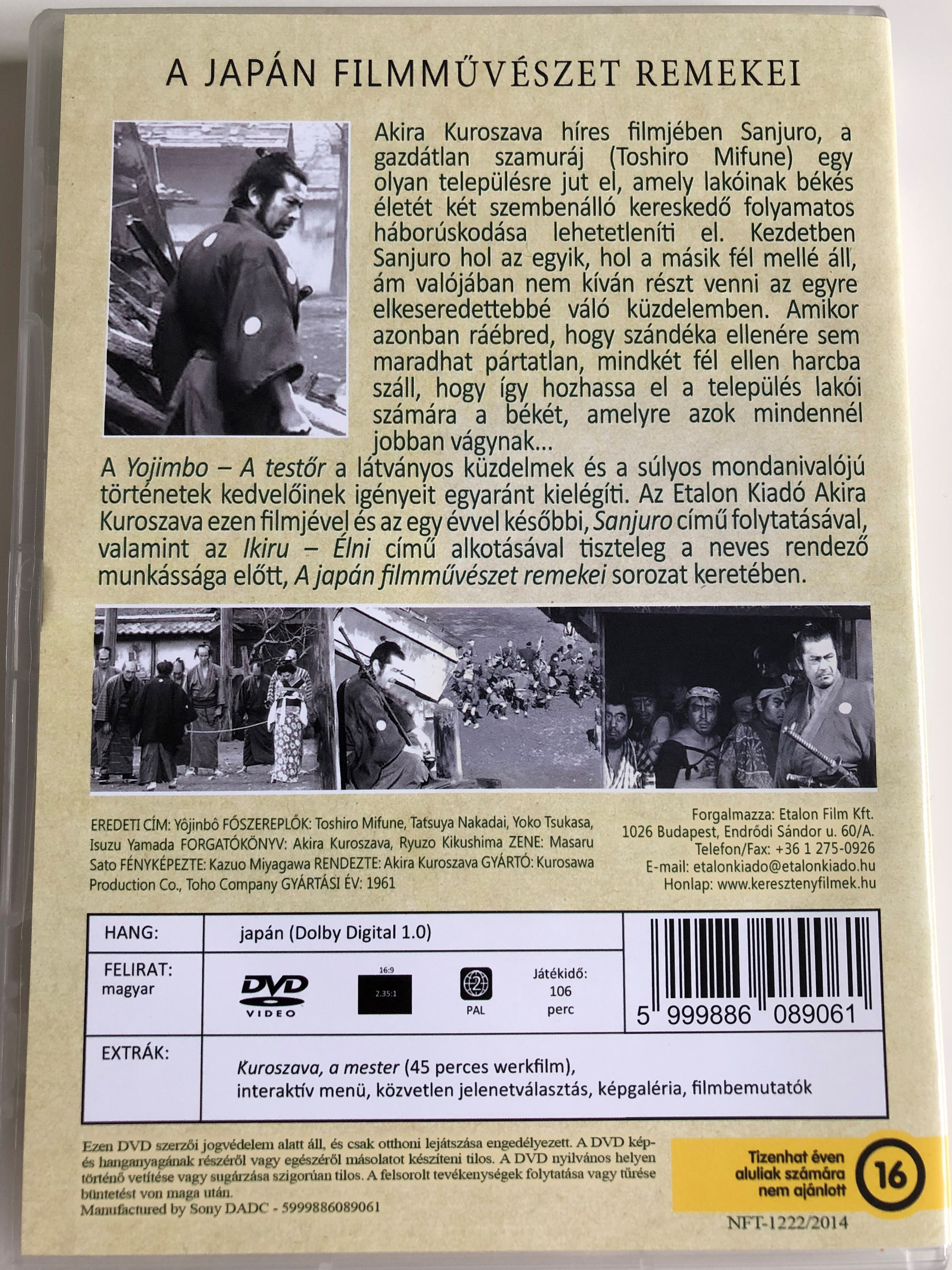 Akahige (赤ひげ) DVD 1965 Rőtszakállú (Red Beard) / Directed by Akira ...