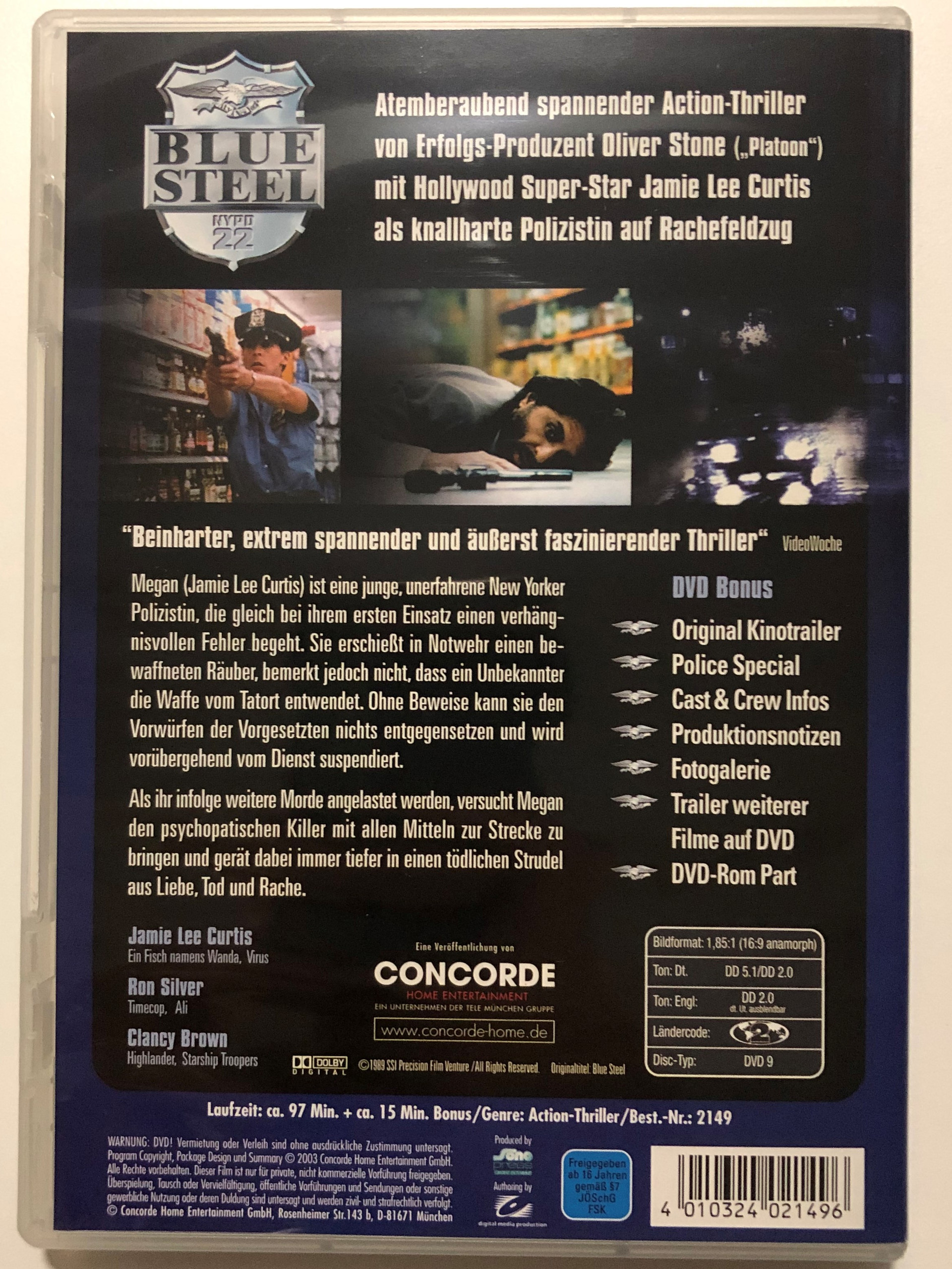 Blue Steel DVD (1990) - A Tense Action Thriller
