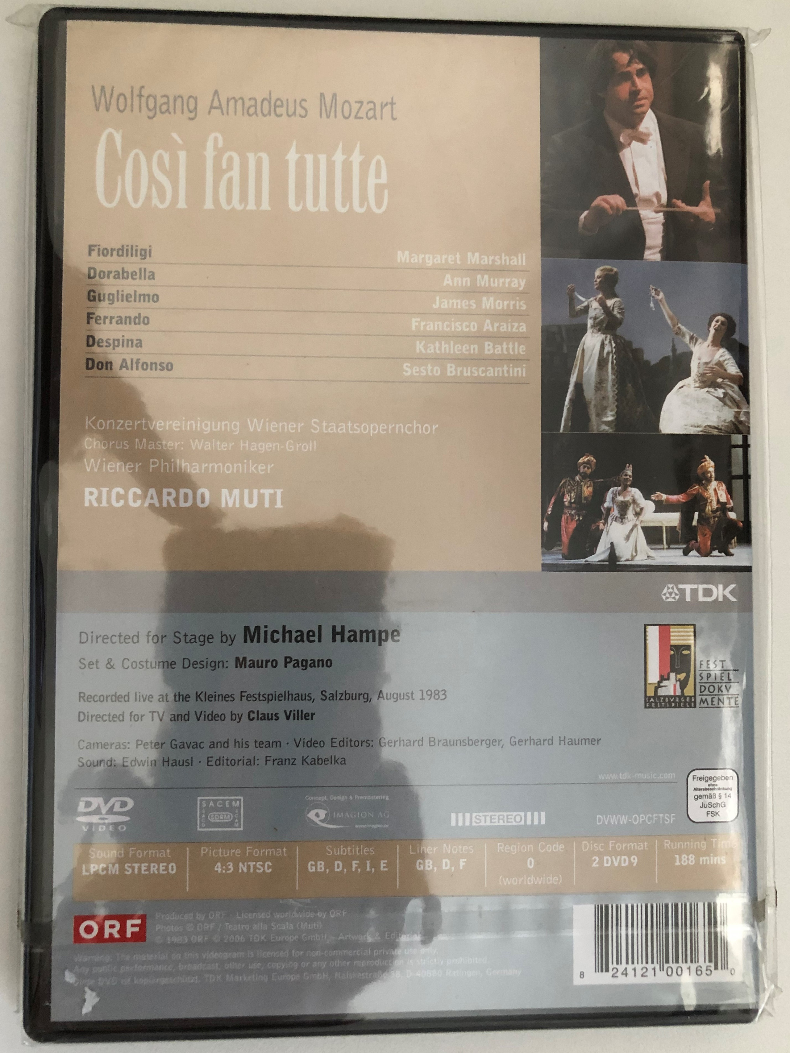 Wolfgang Amadeus Mozart: Cosi fan Tutte / Conductor: Riccardo Muti ...