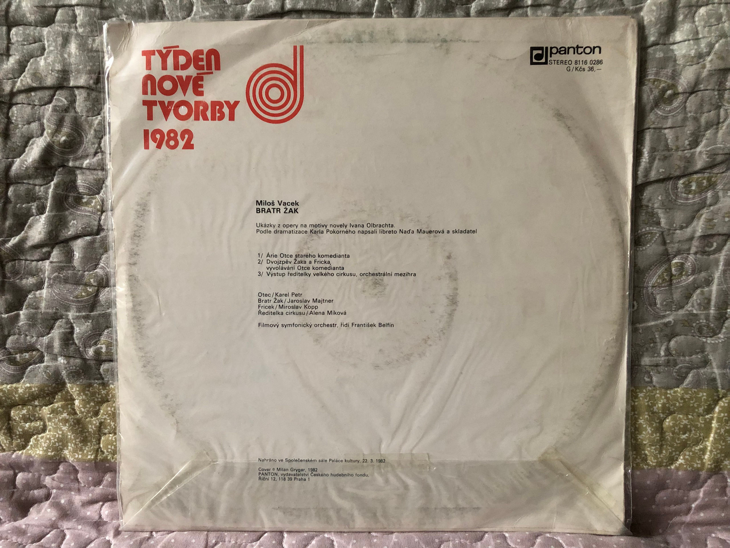 Týden Nové Tvorby - 1982 Operní Burza / Panton LP 1982 Stereo / 8116 0286 - Bible in My Language