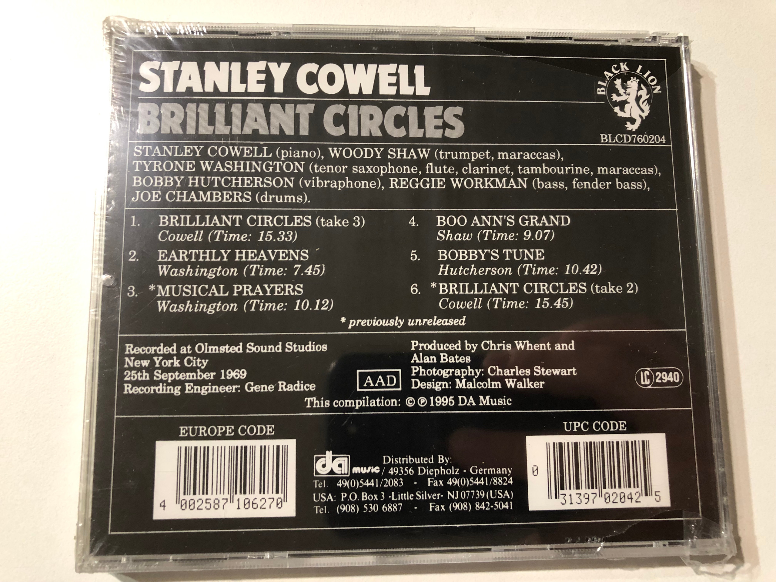 Stanley Cowell – Brilliant Circles CD 1995 | Jazz Legends | Black Lion ...