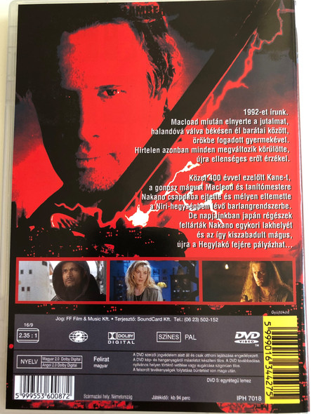 Highlander 3 - The Sorcerer DVD 1994 / Directed by Andrew Morahan ...