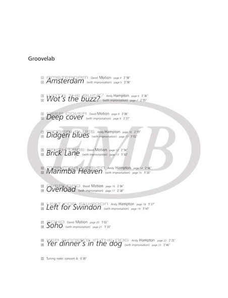 Hampton, Andy, Motion, David: Groove Lab (alto sax and CD) / Faber ...