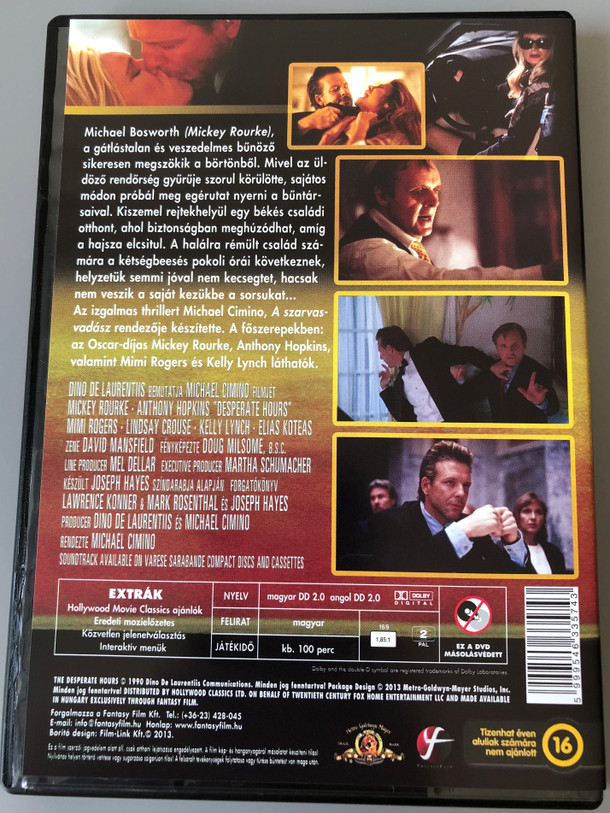Desperate Hours DVD 1990 A félelem órái / Directed by Michael Cimino ...