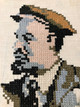 Vintage Hand-Embroidered Vladimir Lenin Portrait