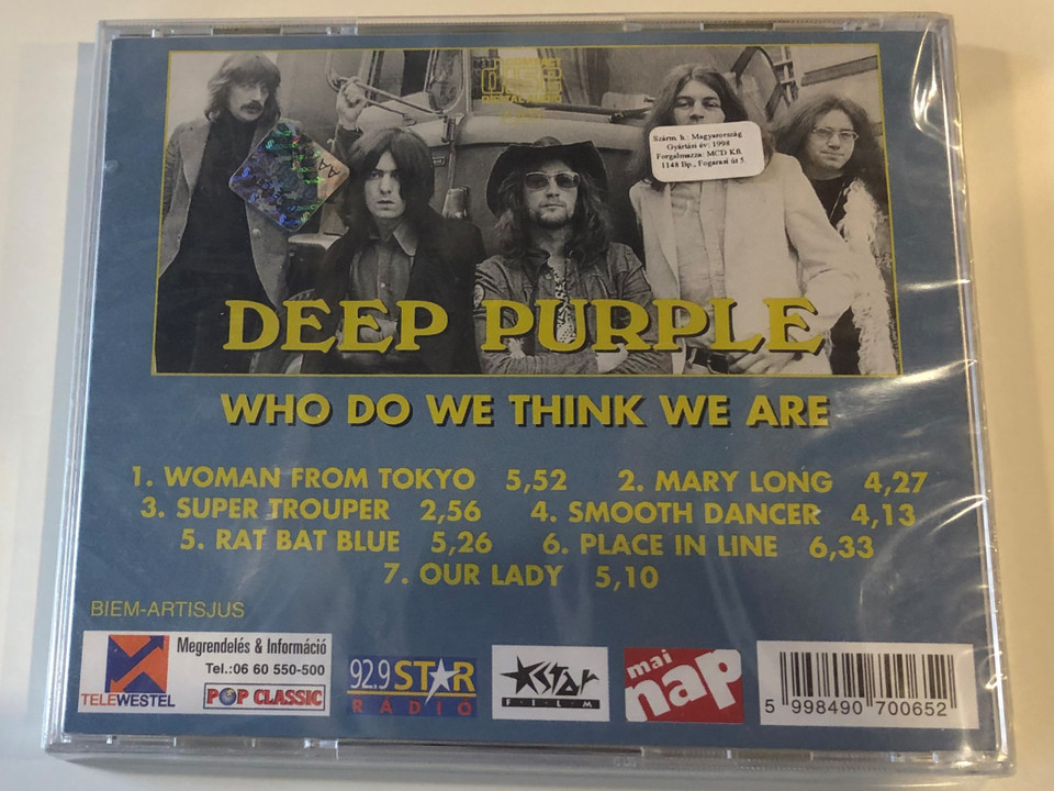 Deep Purple - Who Do We Think We Are | Pop Classic