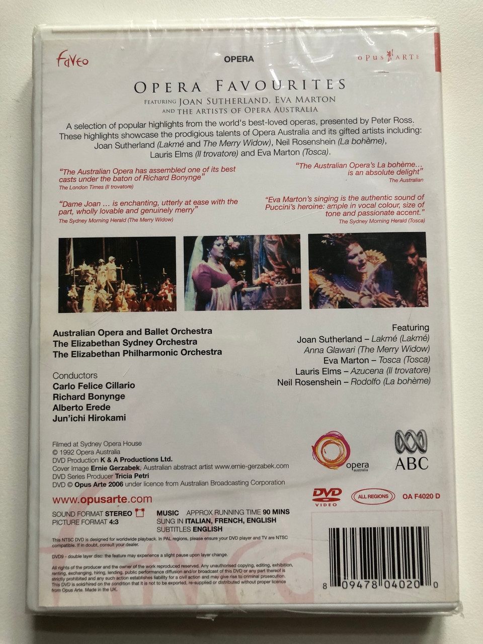 Opera Favourites / THE ARTISTS OF OPERA AUSTRALIA / SYDNEY OPERA HOUSE ...