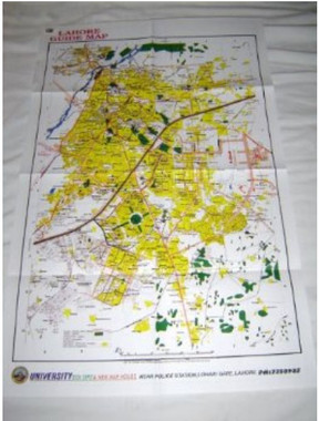 Lahore Guide Map / Pakistan /Detailed with essential information about ...