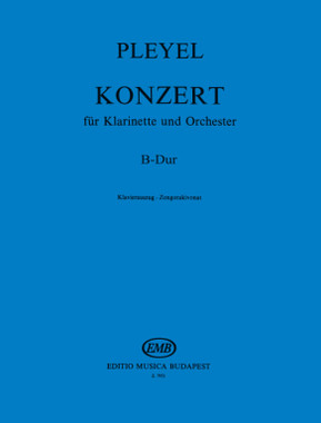 Pleyel: Clarinet Concerto in B-flat Major Score - Balassa (1977)