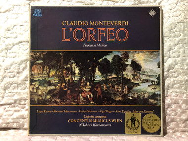 Claudio Monteverdi - L'Orfeo - Favola In Musica / Lajos Kozma, Rotraud ...