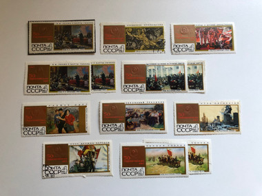 BLOCK OF STAMPS HISTORICAL EVENTS OF THE CIVIL WAR