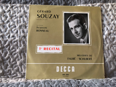 Gérard Souzay (baryton): Melodies De Fauré, Schubert LP Stereo