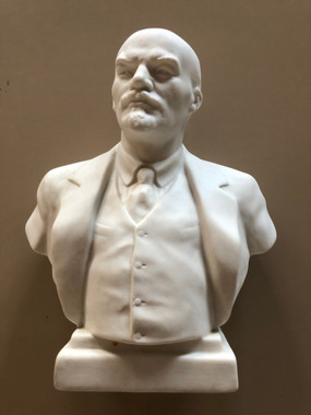 Bust of Vladimir Lenin - 19 cm White Porcelain Sculpture