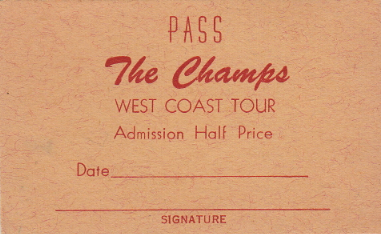 BILL HALEY ADVERTISING PASS TICKET - Norton Records