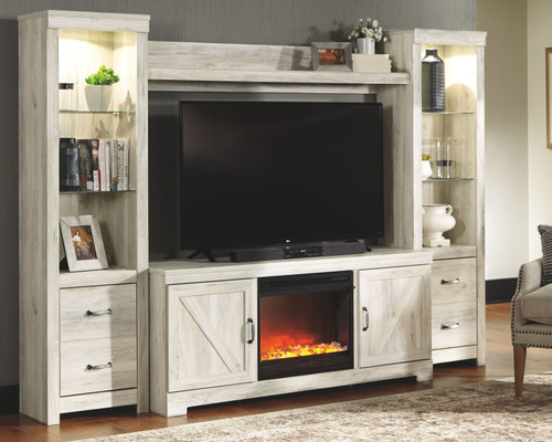 The Bellaby Whitewash Entertainment Center LG TV Stand, 2 Piers, Bridge ...