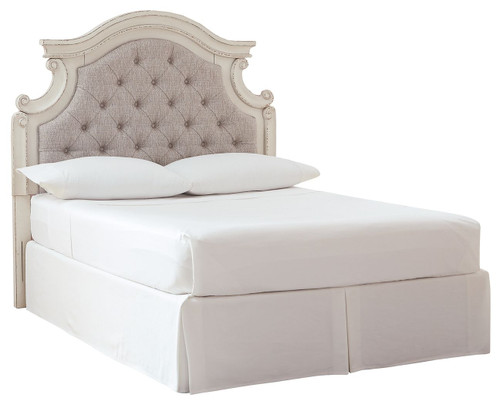 The Realyn Chipped White Full Uph Panel Headboard available at Rose ...