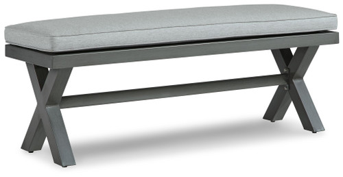 The Elite Park Gray Bench With Cushion at Rose Brothers Furniture ...